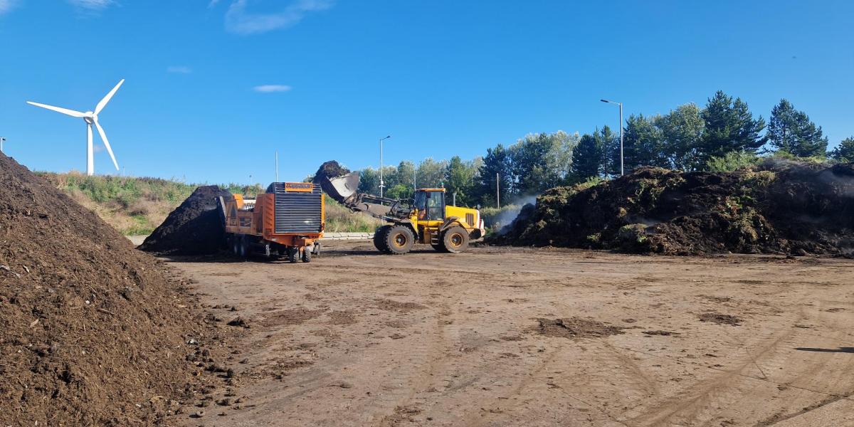 Open windrow composting in Flintshire | WRAP - The Waste and Resources ...